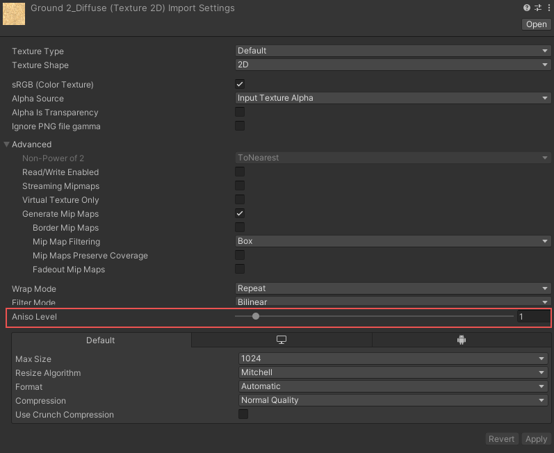 How does the Anisotropic Textures Quality Setting affect each texture's Aniso Level? – Unity ...